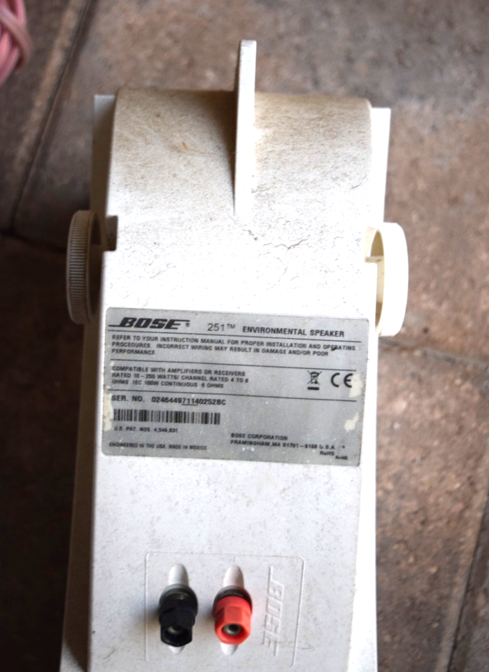 BOSE 251 Environmental Outdoor Speakers Pair White + Wall Mounting ...