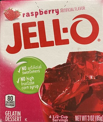 Jello Raspberry Gelatin Dessert 3 oz Box Jell-O - NEW FREE SHIPPING | eBay