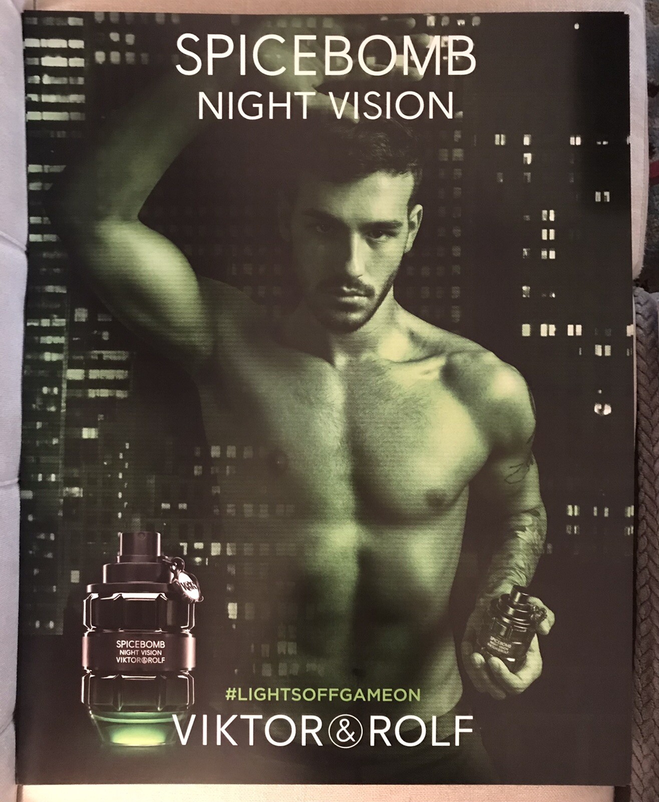 Spice Bomb Night Vision Fragrance Ad Sign / JACOB WHITESIDES / 30” x 40 ...