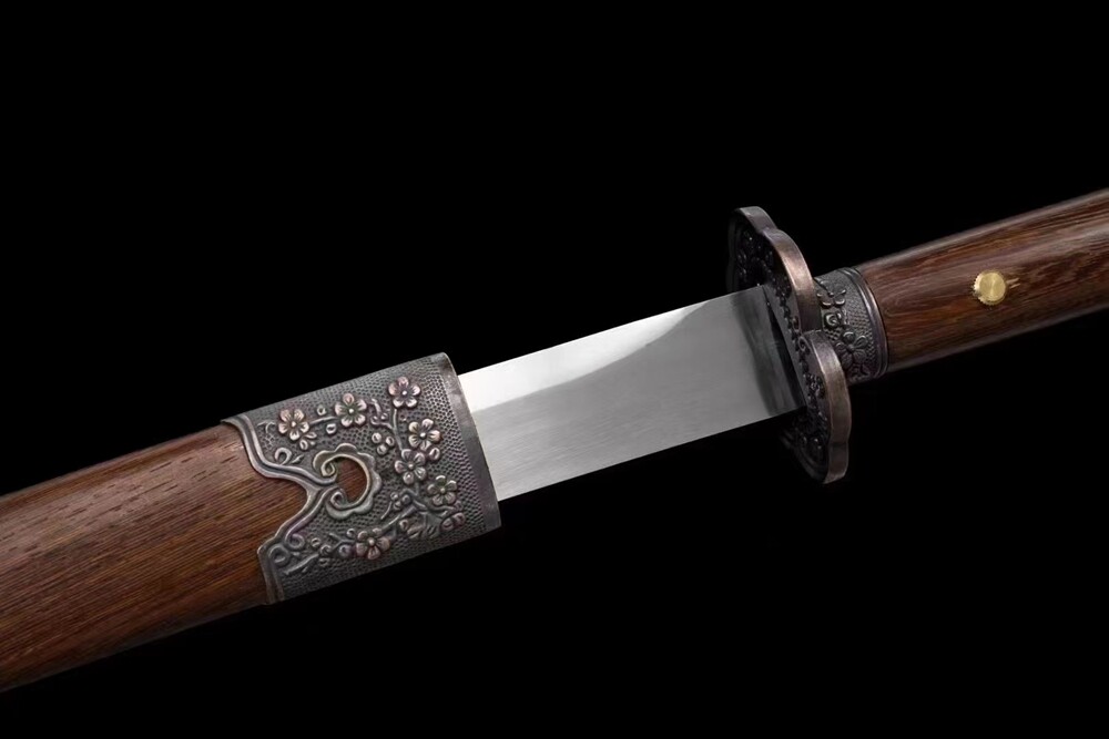 Rosewood Miao Dao KUNGFU Knife Sword Manganese Steel Sharp Full Tang ...