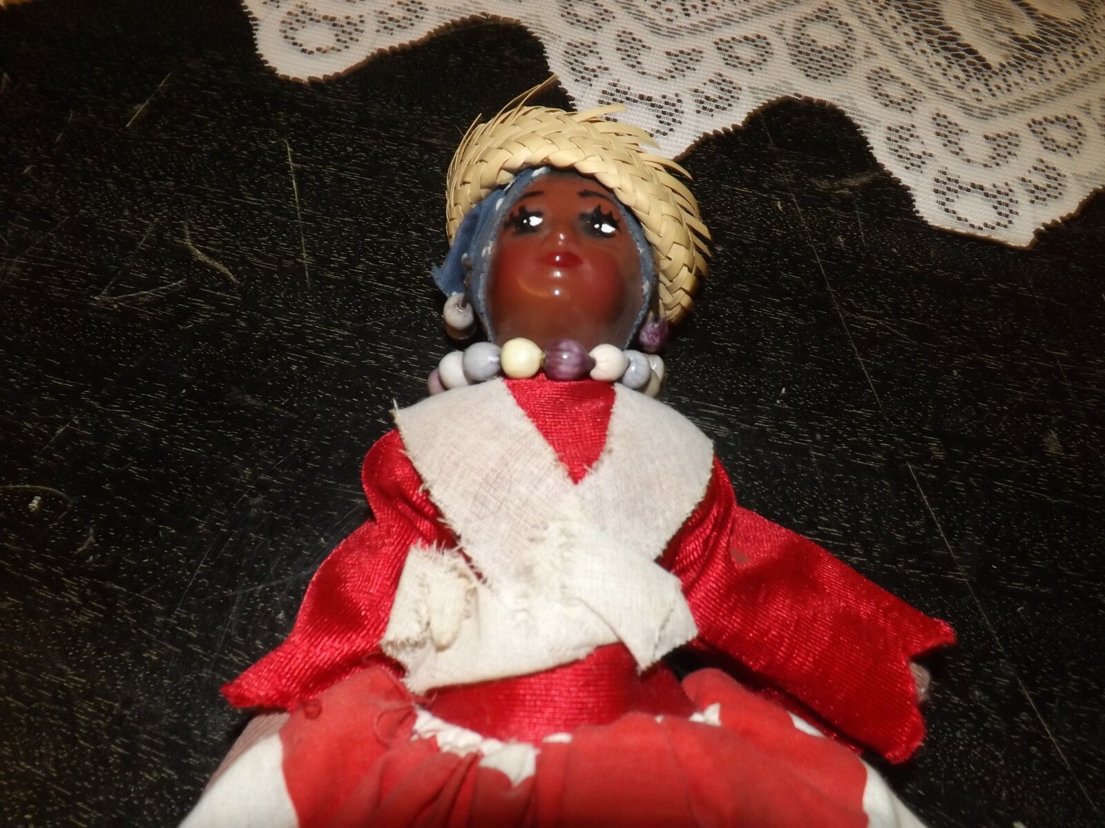 Brazilian Folk Art " Bahia Woman" Doll Handmade and Handpainted Face 10 ...