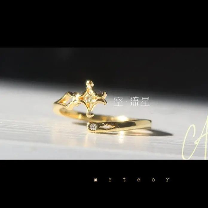 Genshin Impact Aether Anime Jewelry Rings Cosplay Fashion Ring Couple ...