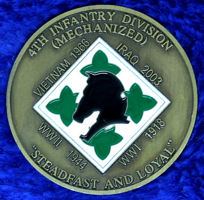 US Army 4th Infantry Division Mechanized Challenge Coin C-12 | eBay