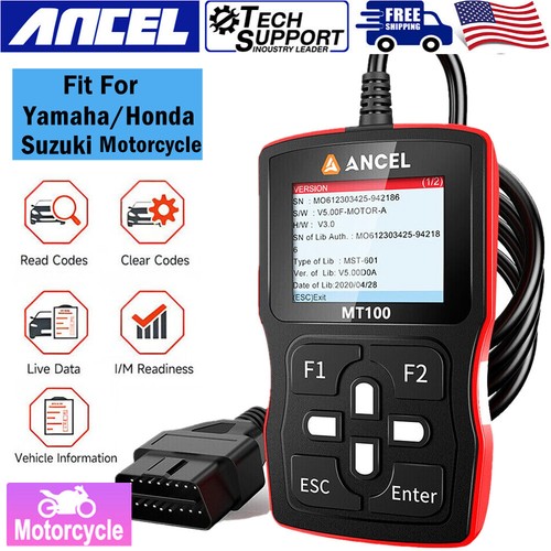 OBD2 Diagnostic Tool OBD2 Scanner for Motorcycle Full System Scan Code ...