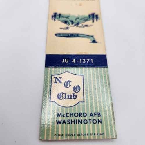 Vintage Matchcover NCO Club McChord Air Force Base Washington ...