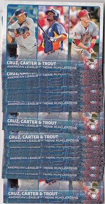 (18) 2015 Topps MIKE TROUT/CARTER/CRUZ Home Run Leaders Card LOT #285 ...