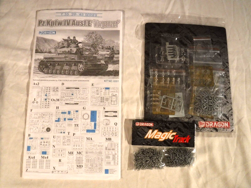 1/35 Dragon Panzer IV Ausf E Vorpanzer Leading Panzer # 6301 Open Boxes ...