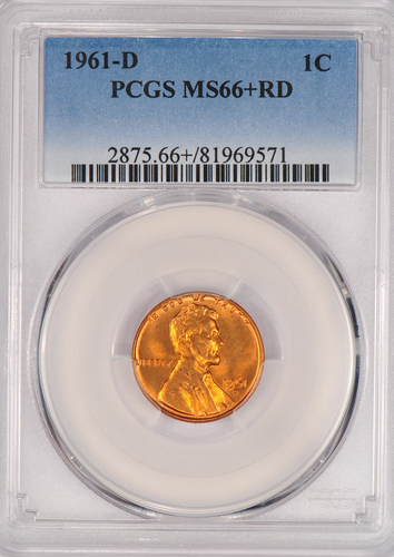 1961 D Lincoln Memorial Cent PCGS MS66+RD MS 66 PLUS RED Gem Coin 1C | eBay