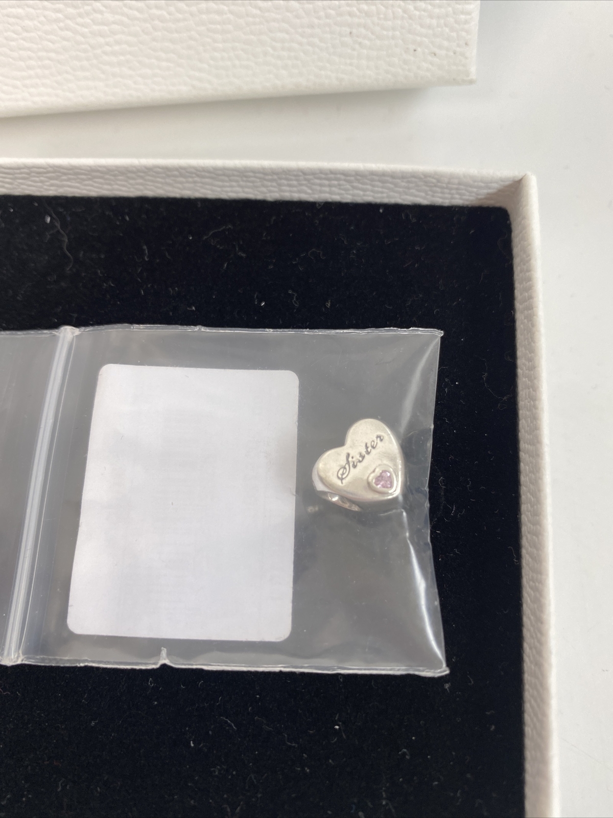 PANDORA 791946PCZ Women 925 Silver Pink Zircon Sister Love Heart Charm ...