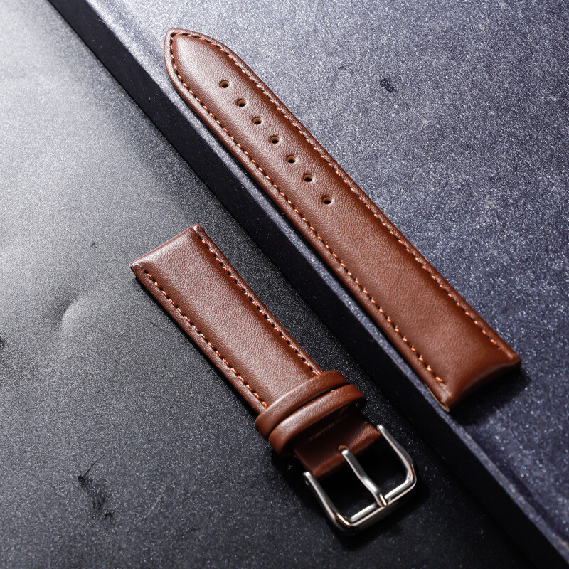 12-24mm Men Women Genuine Leather Watch Strap Pin Buckle Universal ...