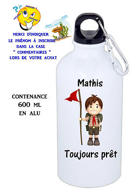 gourde aluminium personnalisable scout randonnée promenade excursion ...