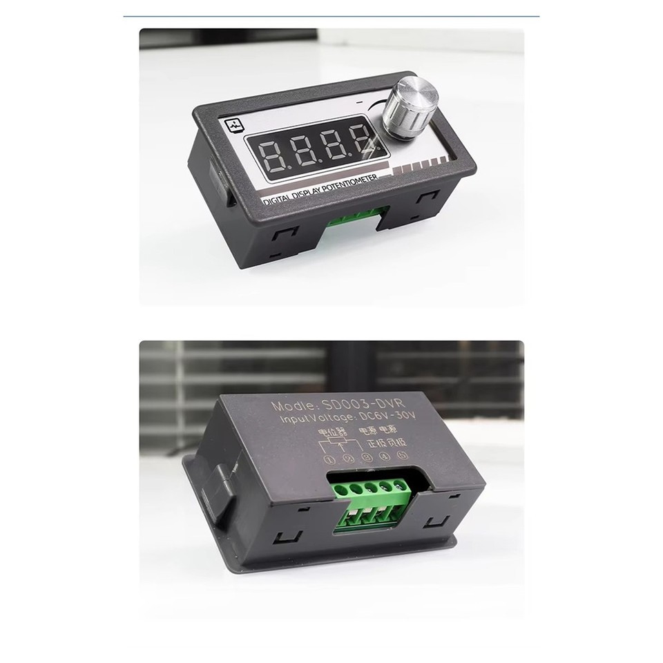 2X(Digital Display Potentiometer Variable Resistor 10k Ω Resistance ...
