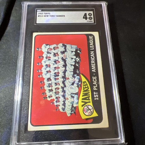 1965 Topps YANKEES TEAM #513 Rare High Number SP - Awesome Centering ...