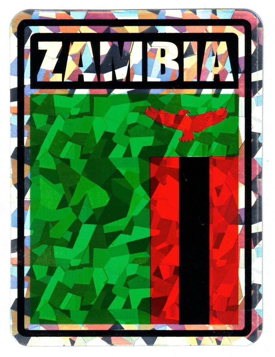 Pack Of 24 Zambia Country Flag Reflective Decal Bumper Sticker DC-260 ...