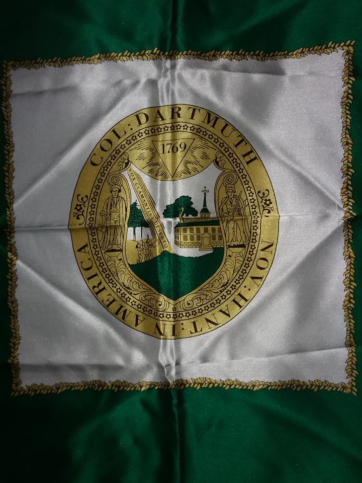 Classic Dartmouth College Silk Scarf by Wm Chelsea VGC 34" by 34" | eBay