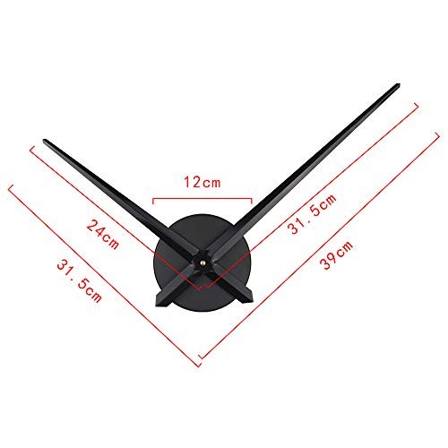 3D DIY Wall Clock, 1M Modern Frameless Large 3D DIY Wall Clock Kit ...
