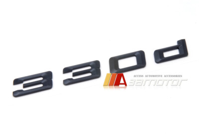 Trunk Lid Matte Black Letter Emblem Badge Letter 330d fits BMW E90 F30 ...