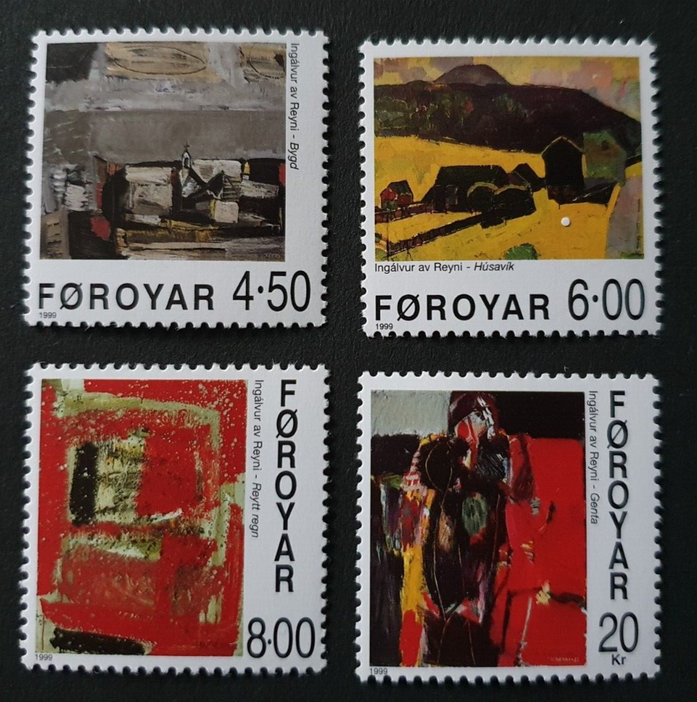 1999 FAROE ISLANDS FOROYAR DENMARK SET ART PAINTING INGALVUR AV REYNI ...