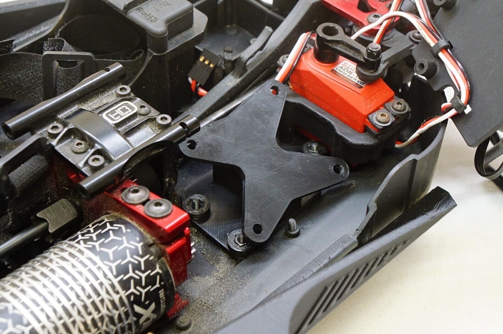 XL Slanted ESC Mount Upgrade for Arrma Typhon 6s - Castle XLX2, Mamba X ...