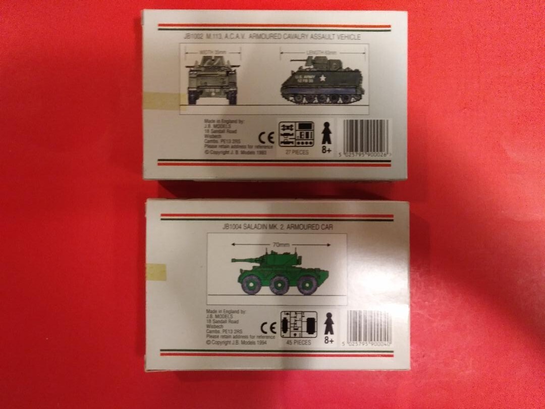JB Models 1/76 #JB1002 M113 ACAV APC + #JB1004 Saladin Mk.2 Armoured ...