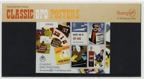 2016 STAMPEX LIMITED ED Classic GPO Posters 'Stampex Overprint' Mini ...