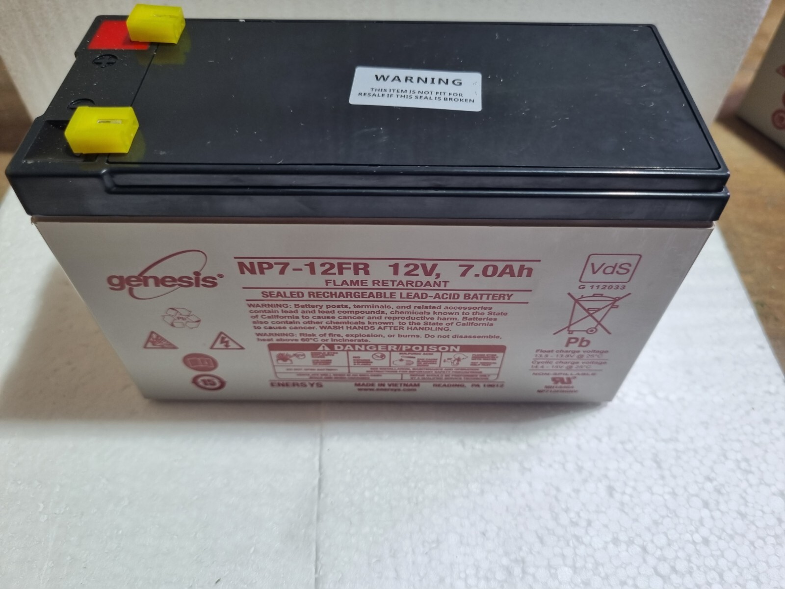 EnerSys+Genesis+12V%2C+7.0Ah+Rechargeable+Battery for sale online | eBay