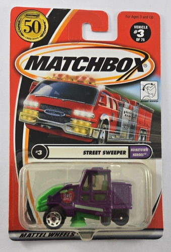 2001 Matchbox #3 Street Sweeper, Purple, Hometown Heroes Series, 1/64 ...