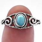 Natural Turquoise Nevada Aztec Mt 925 Sterling Silver Ring s.8 Jewelry ...