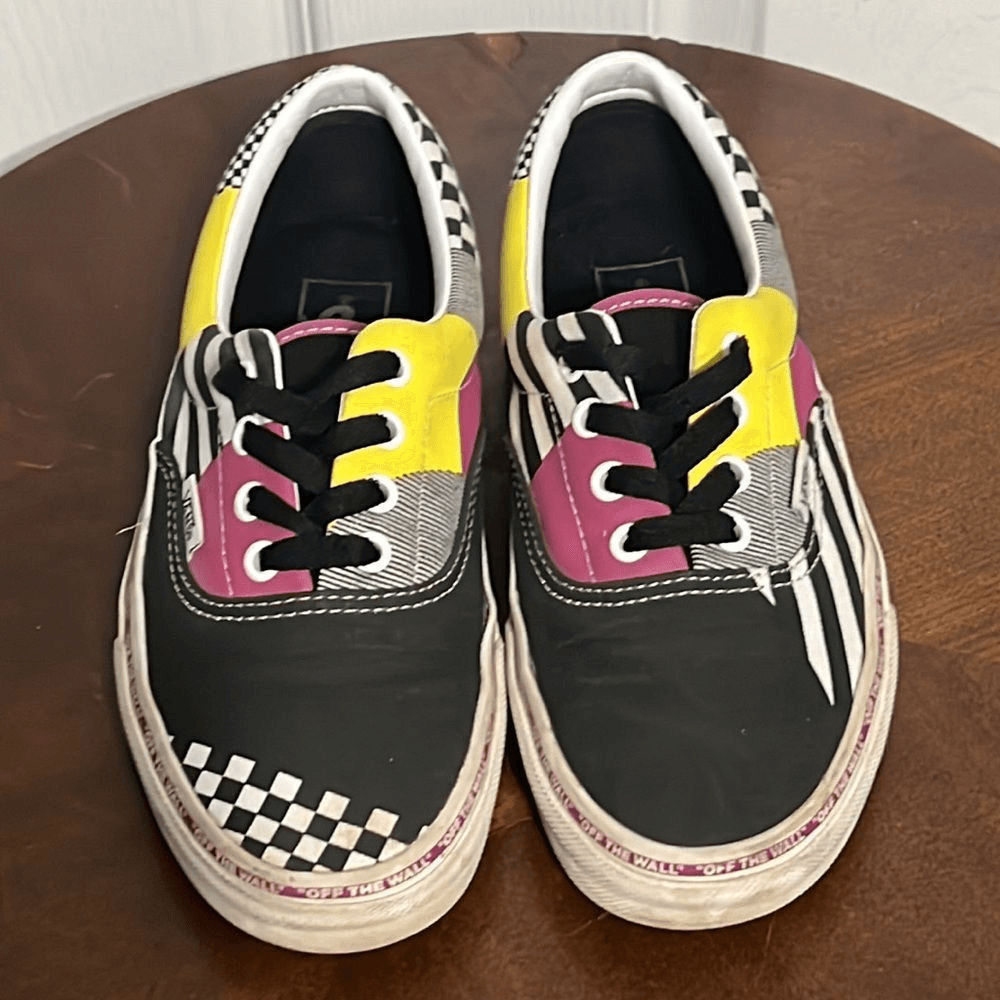 VANS Lace-up Muti-Color Multi-Print Sneakers - EXCELLENT - Women Sz 6.5 ...