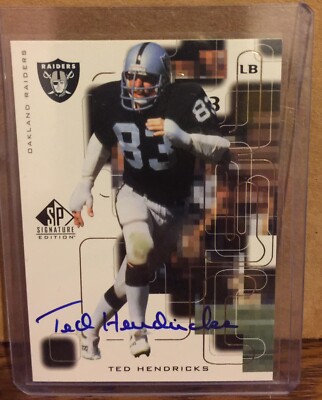 Ted Hendricks 1999 Upper Deck SP Signature Autograph Gold Foil 1:7788 ...