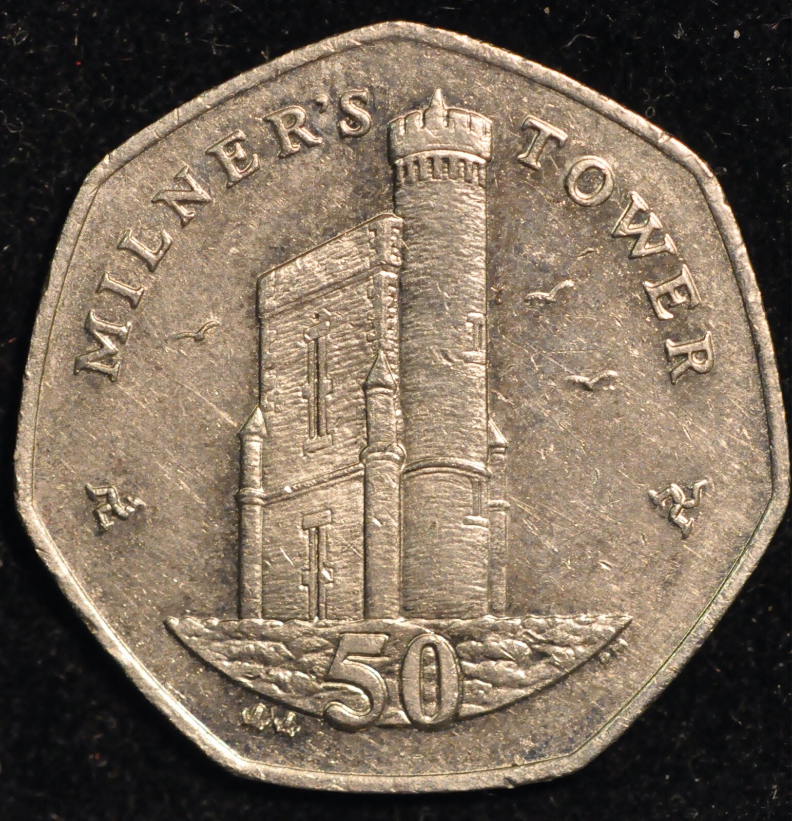 Isle of Man Fifty Pence 50p 2000 - 2021 Christianity Milners's Tower ...