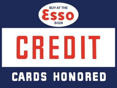 Standard Oil ESSO Gas Credit Cards New Metal Sign: 12 x 16" - Free ...