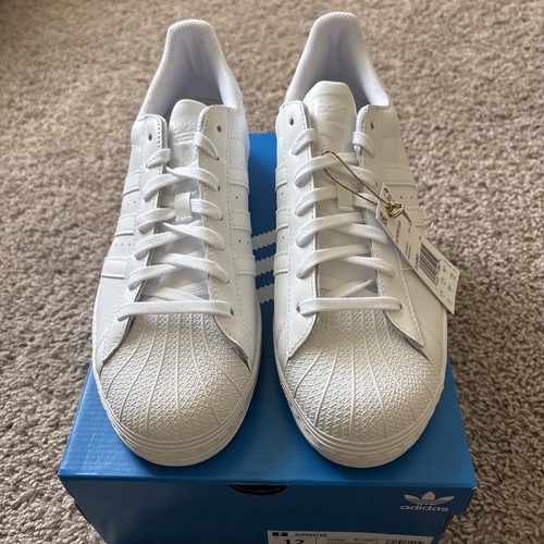 Adidas Superstar Mens Triple White Shell Toe New Sneaker EG4960 Shoes ...