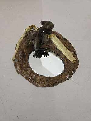 Big Sky Carvers Mountain Moose's "MUSING MOOSE MIRROR FIGURINE'' New In ...