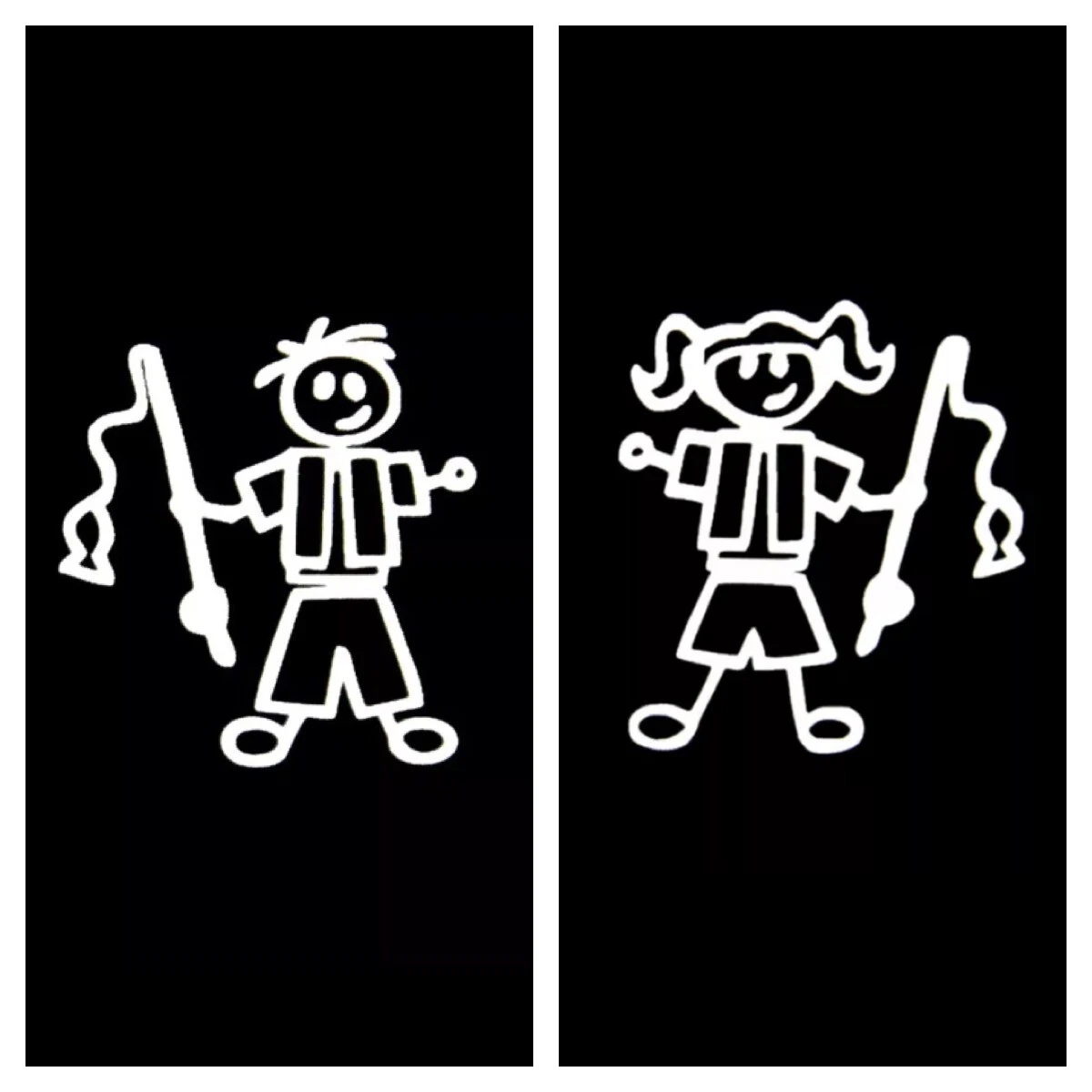 Stick Figure Dad Fishing