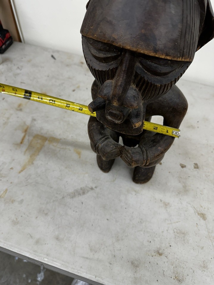 Large Antique African Suku Tribe Wooden African Art Sculpture Hand ...