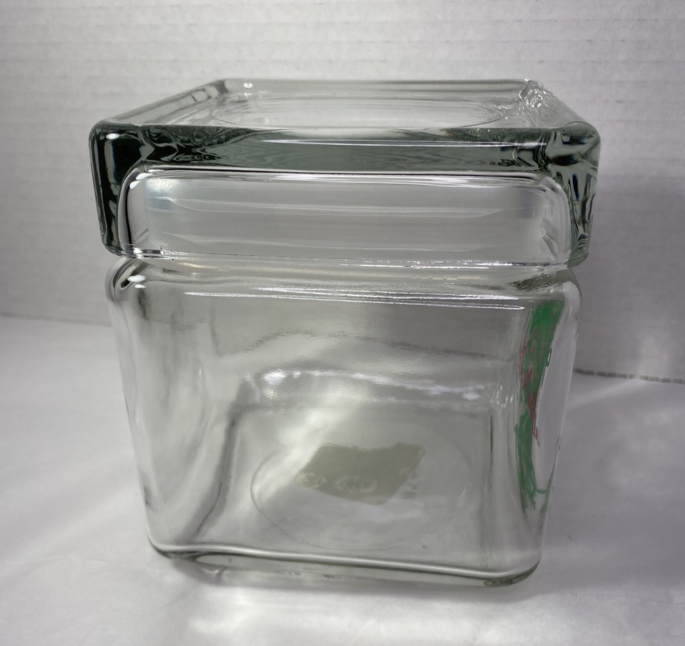 Anchor Hocking 85587 Stackable Square Jar Alpha Kappa Alpha 4 1/2”x3 3/ ...