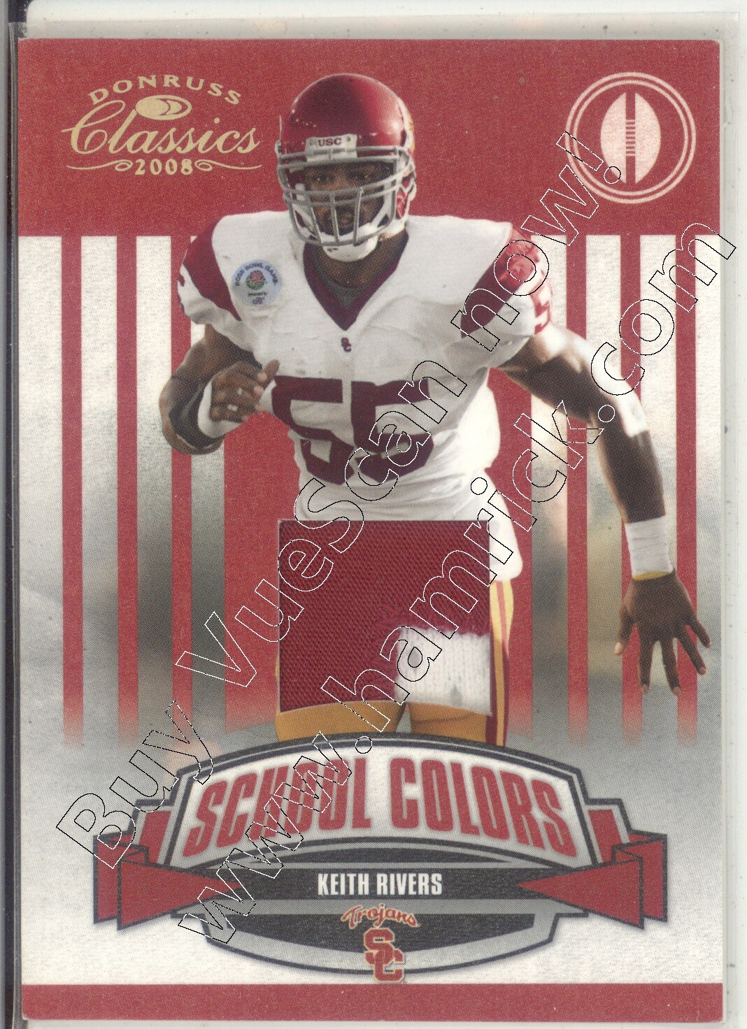 keith rivers rc rookie draft gu jersey patch usc trojans 2C college ...