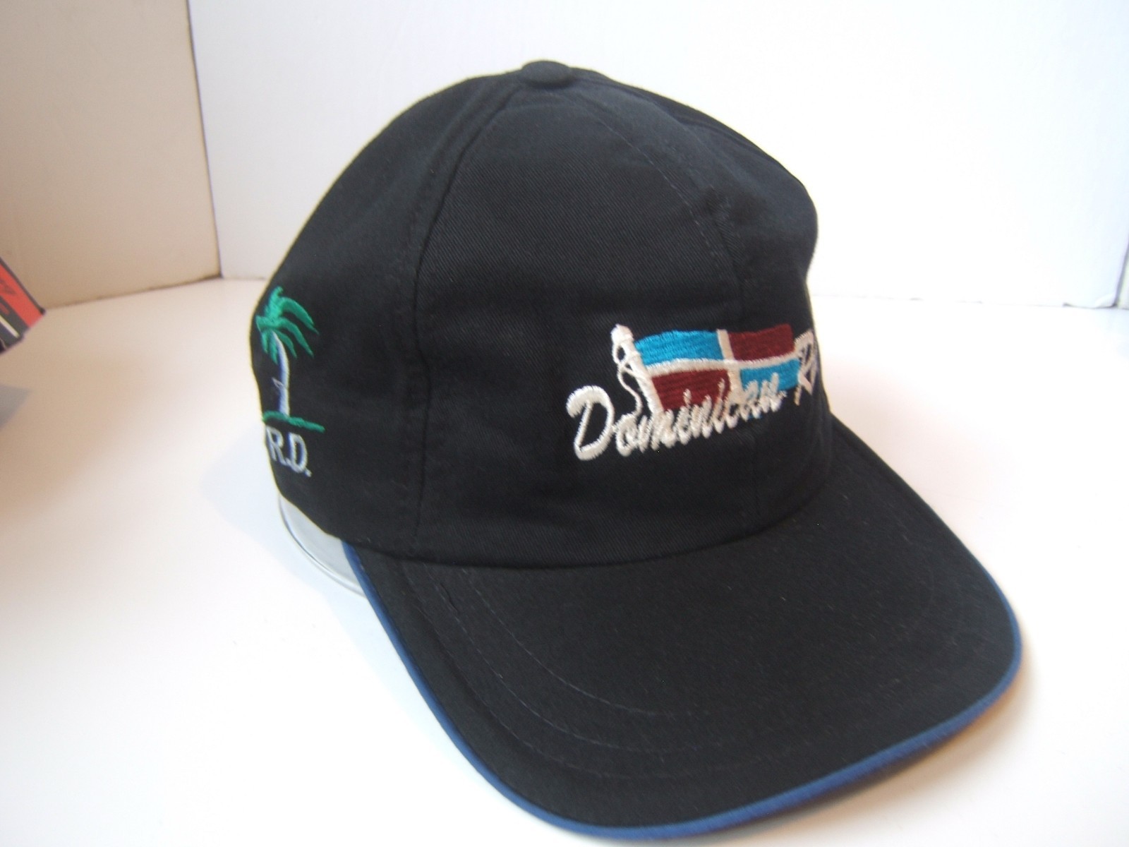 Dominican Rep Script Spell Out R.D. Palm Tree Hat Bla… - Gem