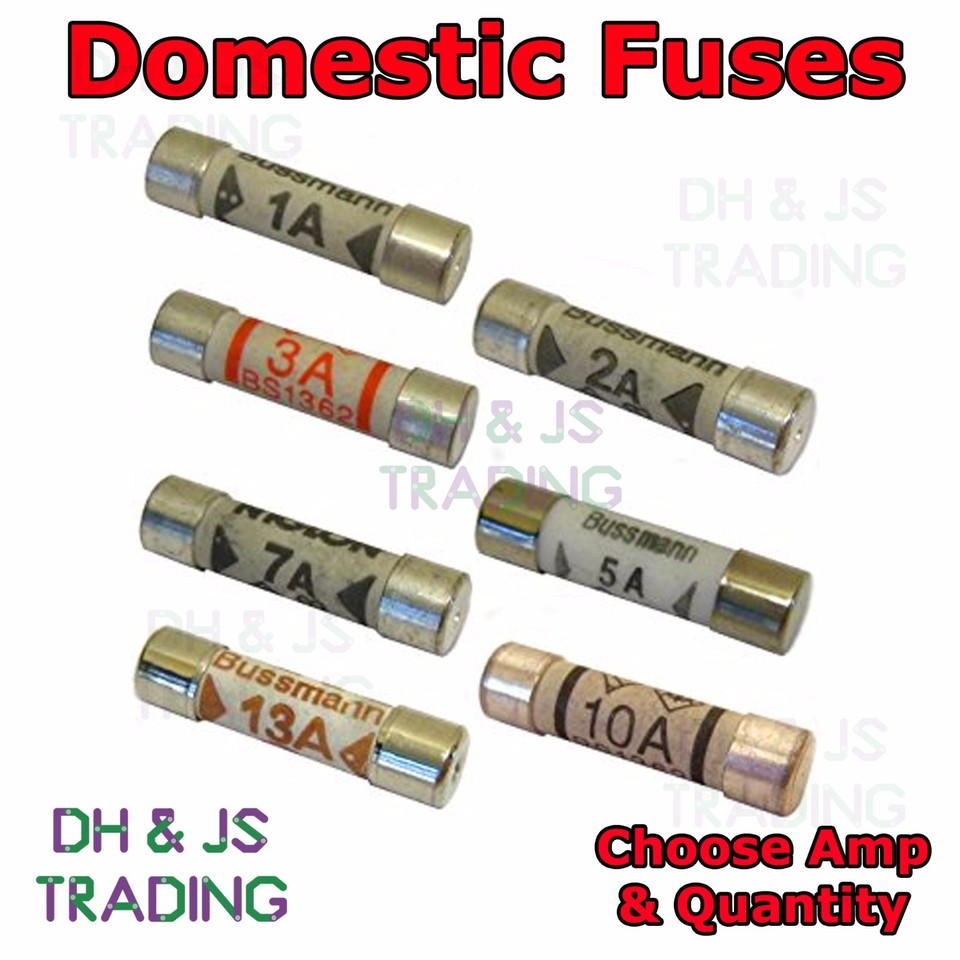 Domestic Fuses Ceramic Cartridge Plug Top Fuse 1 - 13 Amp House Mains ...