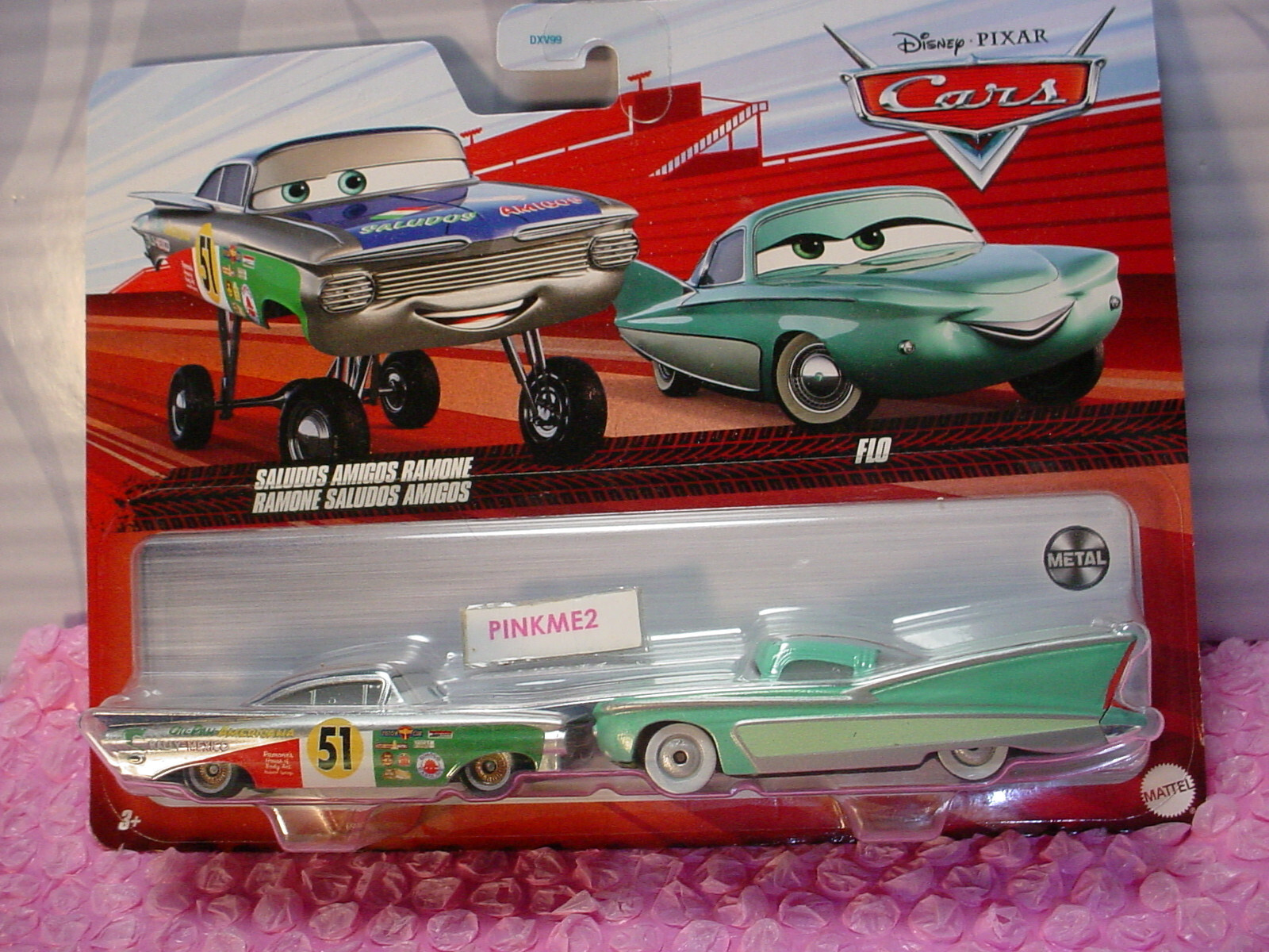 PIXAR Cars 3 SALUDOS AMIGOS RAMONE #51 RALLY-MEXICO & green FLO 2-pack ...