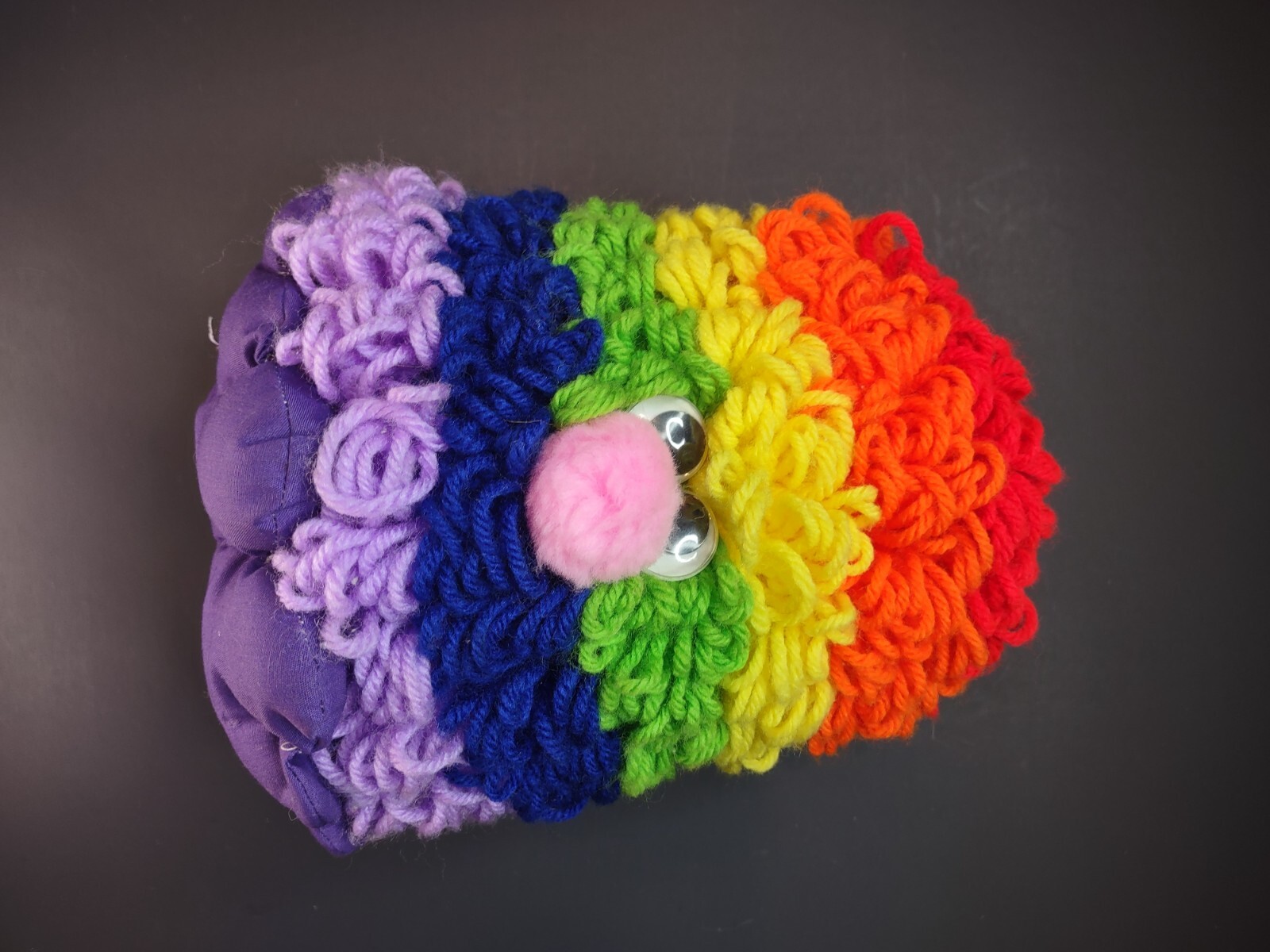 Vtg Handmade toy Rainbow WEEPULS WEEPLE WUPPIE WUPPET yarn loop plush ...
