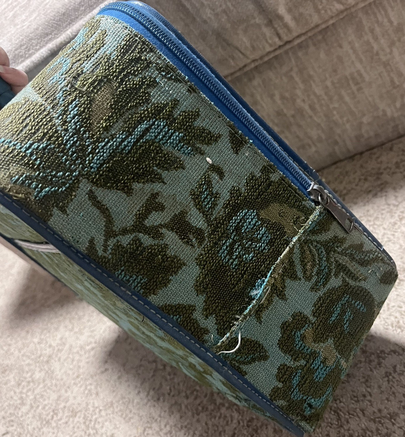 Vintage Pretty 70's Avon Lady Sample Case Floral Tapestry Small Suitcase | eBay