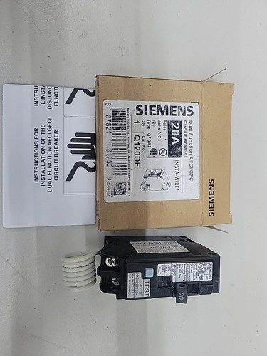 Siemens Q120DF 20-Amp AFCI/GFCI Dual Function Circuit Breakers QFGA2 ...