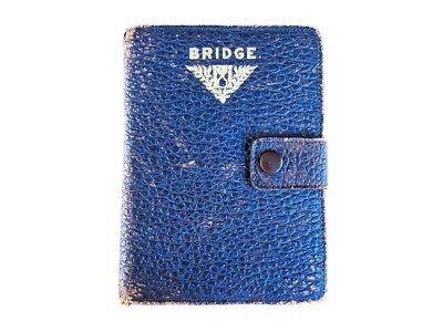 Antique Bridge Card Set in Leather Case with Original Notepad | eBay