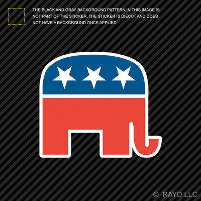 Republican Elephant Sticker Die Cut Decal Self Adhesive Vinyl republic ...