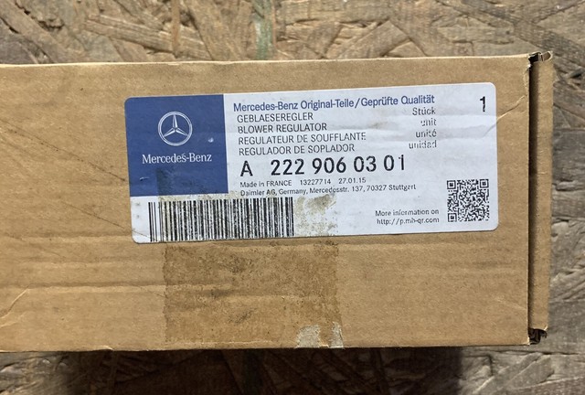 MERCEDES S550 S63 S65 G550 G63 G65 BLOWER REGULATOR, 2229060301, OEM ...