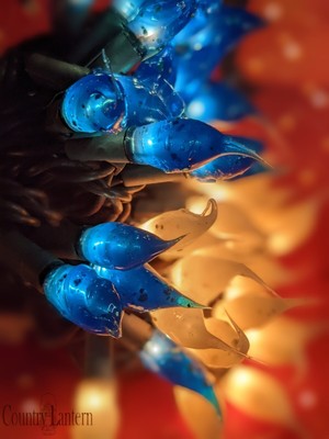 Incandescent Silicone dipped 100 Ct. Mini String Light Blue Mist ...