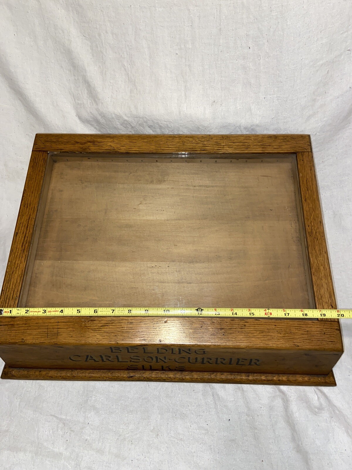 Antique Belding Carlson-Currier Silks/Sewing Cabinet Display Case ...