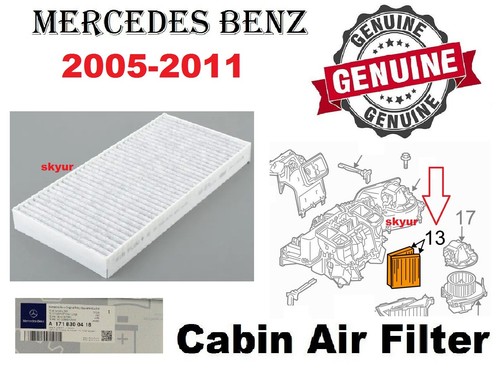 Mercedes Cabin Air Filter SLK280 SLK300 SLK350 SLK55AMG R171 2005-2011 ...